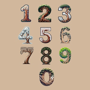 Tree Font, Alphabet With Tree Design, Tree Letters as Png - Etsy