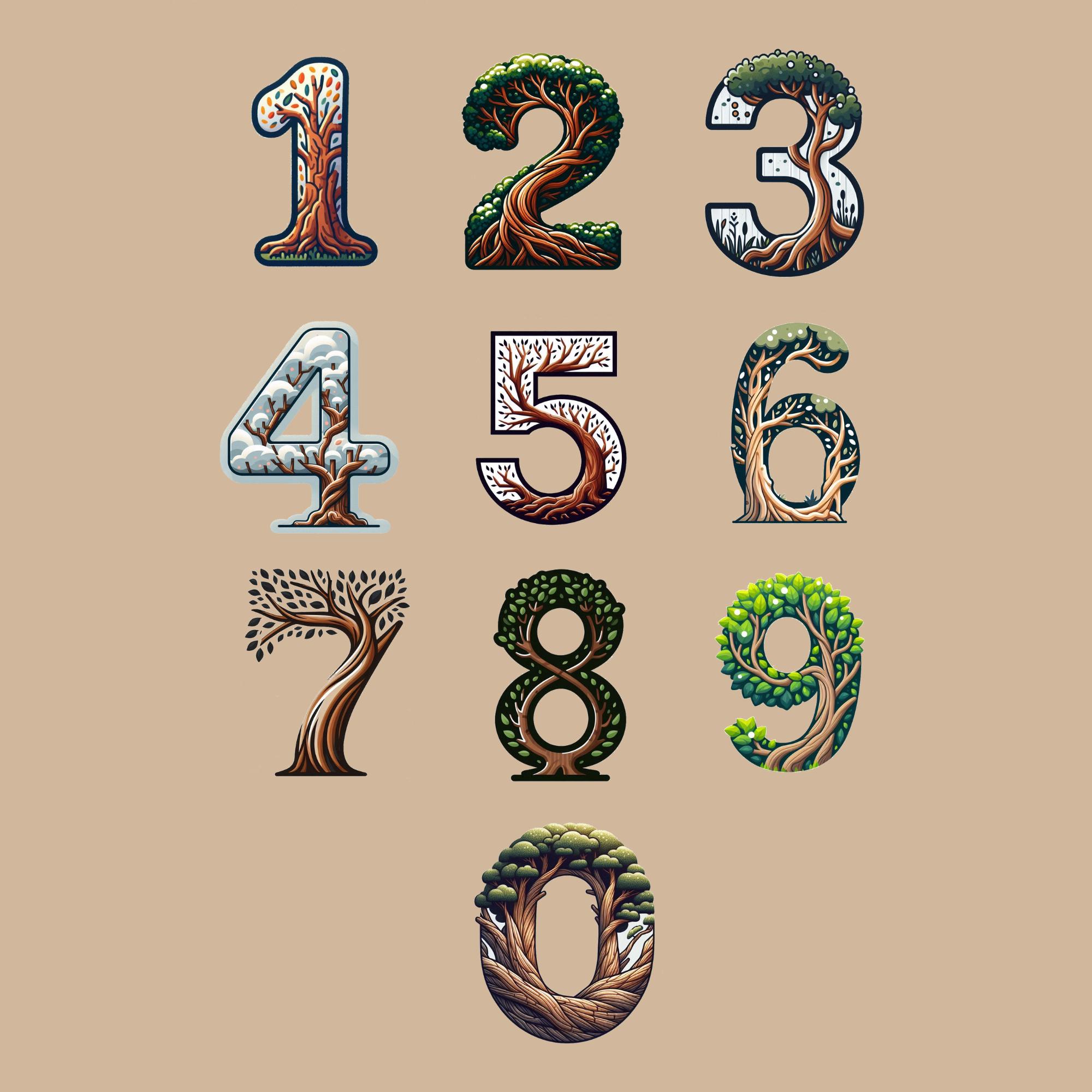 Tree Font, Alphabet With Tree Design, Tree Letters as Png - Etsy
