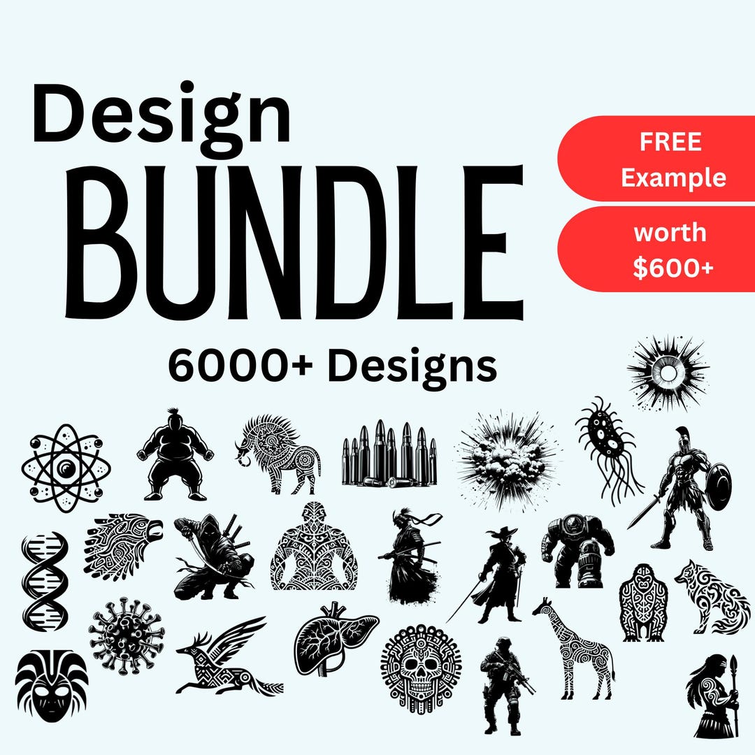 Mega Store Bundle, 6.000 Designs From Over 130 Bundles, PNG, SVG, JPG ...