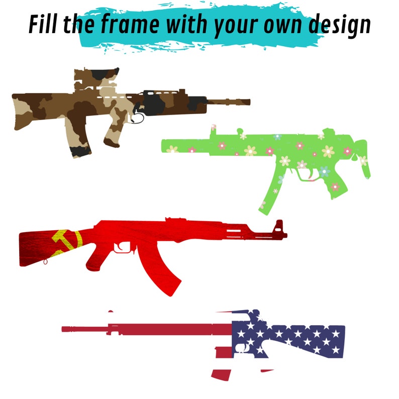29 Canva Gun Frames Custom Frames for Canva Guns Pdf - Etsy