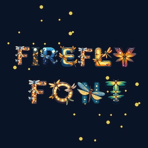 Firefly Font, Alphabet With Firefly Design, Firefly Letters as Png ...