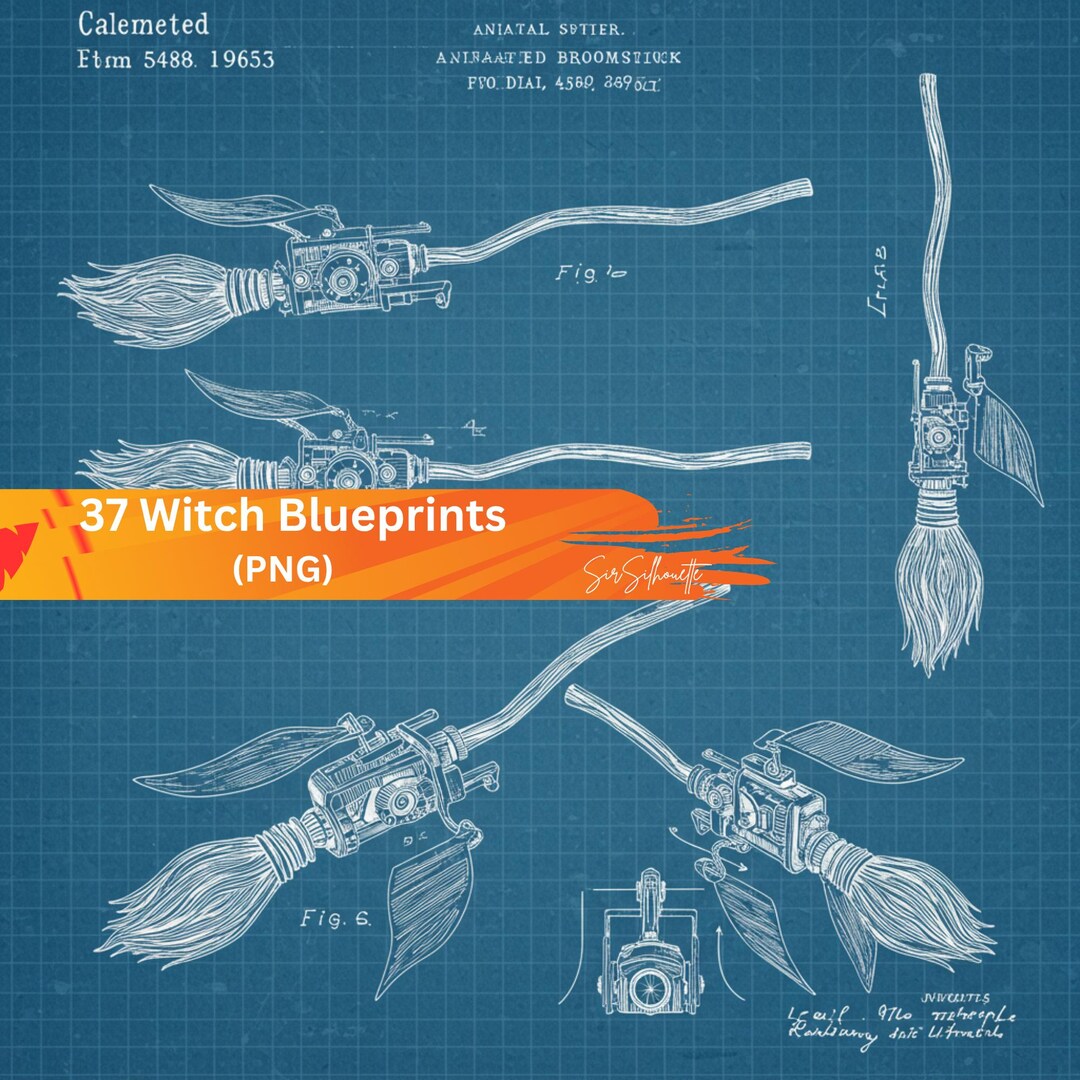 Witch Blueprint | Digital Occult Art | Magical Spell Diagram - Etsy