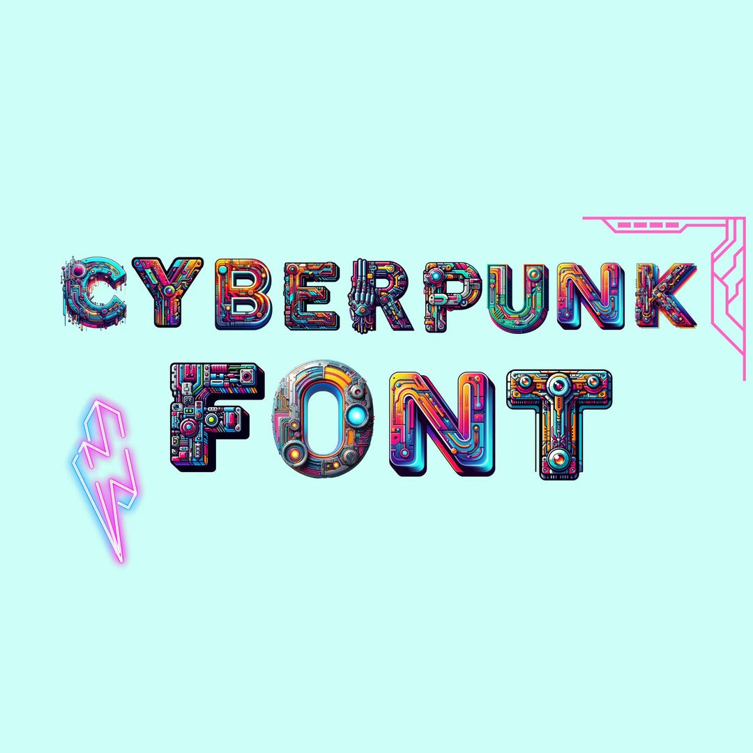 Cyberpunk Font, Alphabet With Cyberpunk Design, Cyberpunk Letters as ...