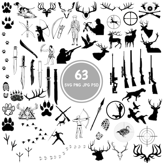 Hunt SVG 63 Hunter Svg Bundle PNG PSD - Etsy