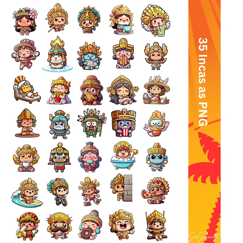 Inca Art Digital Design for Stickers - Etsy