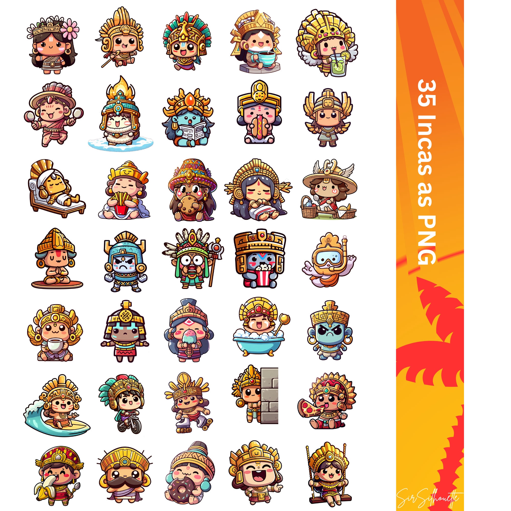 Inca Art Digital Design for Stickers - Etsy