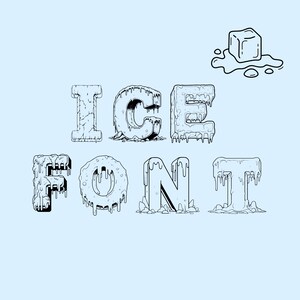Ice Alphabet Coloring PNG – Frosty Letters for Kids - Etsy