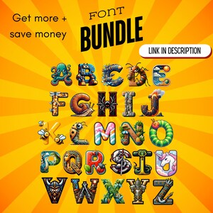 Insect Font, Alphabet With Insect Design, Beetle Letters as Png - Etsy