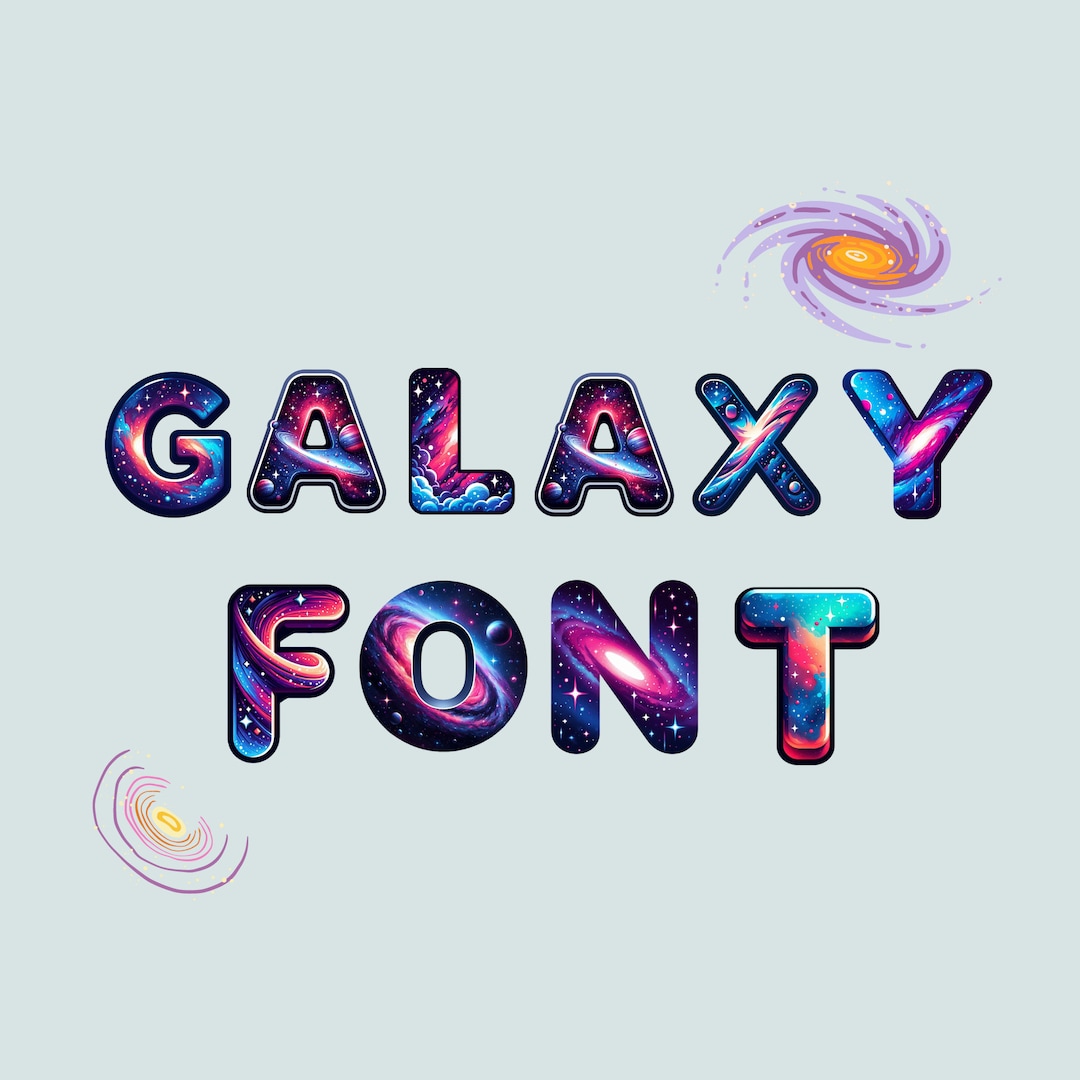 Galaxy Font, Alphabet With Space Design, Universe Letters as Png - Etsy