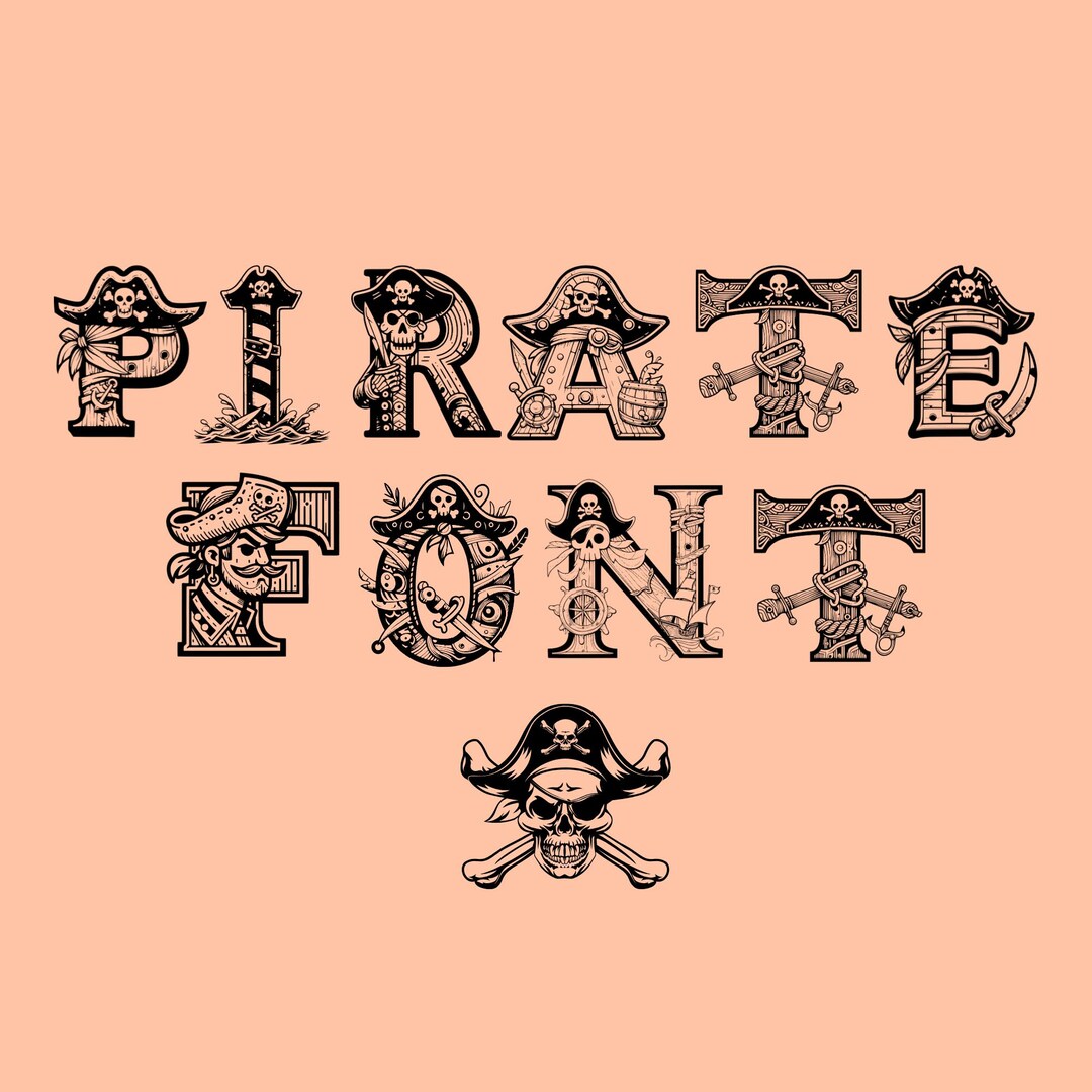 Pirate Alphabet Coloring PNG – Treasure Letters for Kids - Etsy