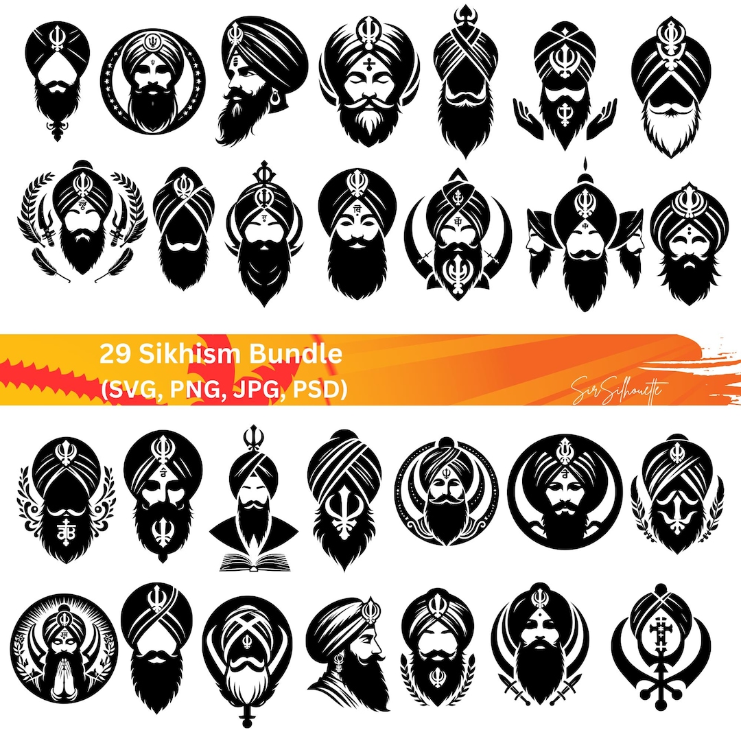 Sikhism SVG Bundle, 29 Guru Nanak Designs, PNG, PSD - Etsy UK