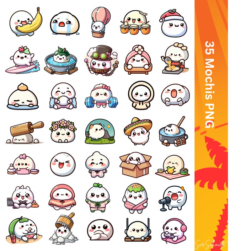 Mochi Sticker - Etsy