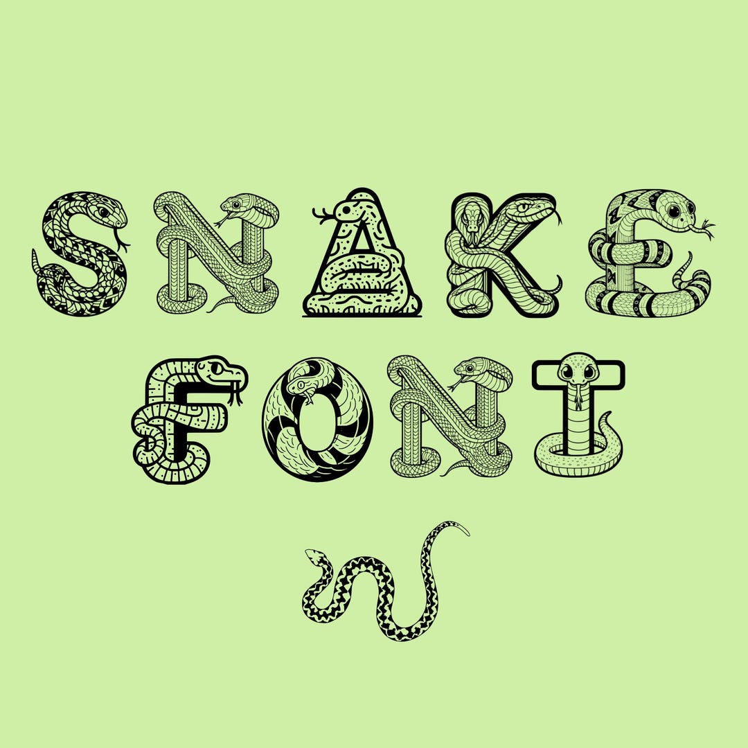 Snake Alphabet Coloring PNG – Slithery Letters for Kids - Etsy