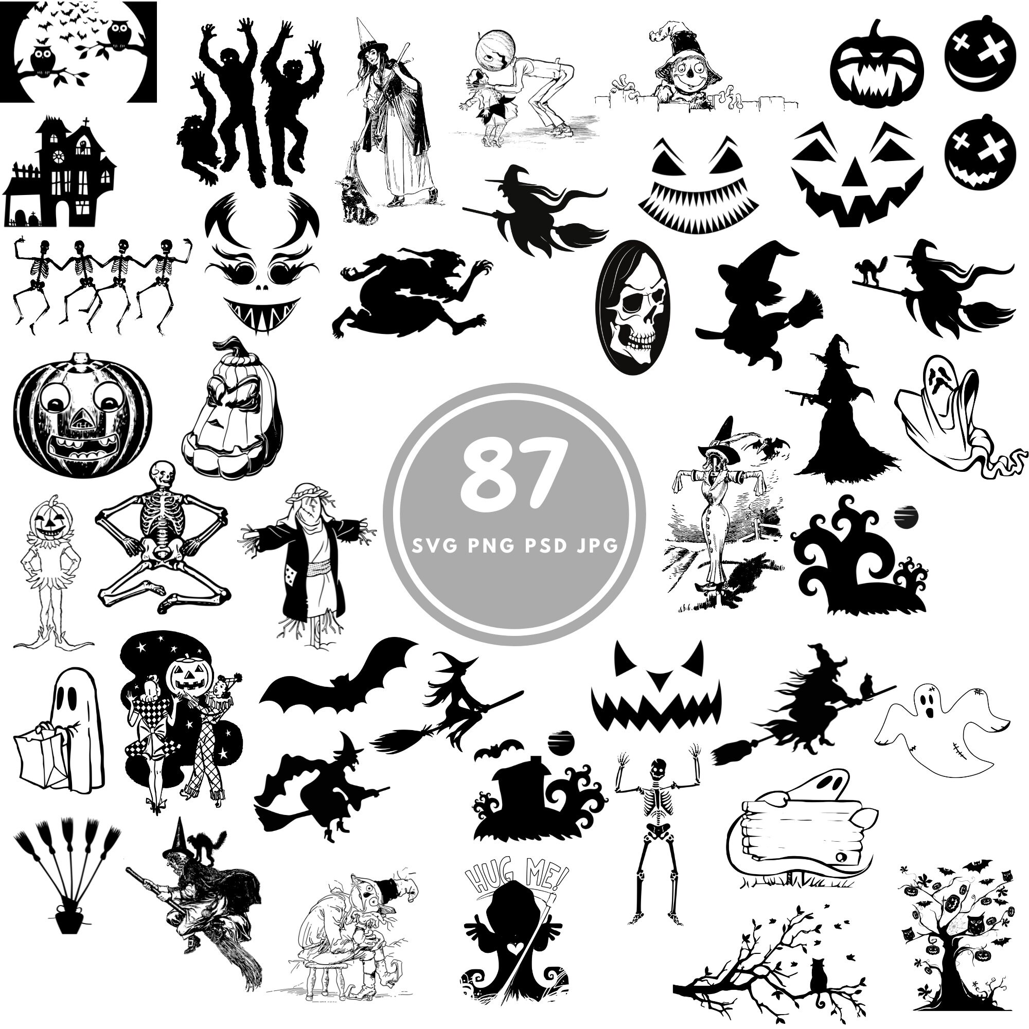 Halloween Design SVG 87 Halloween Svg Bundle PNG PSD - Etsy