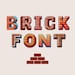 Brick Font, Alphabet With Brick Wall Design, Brick Letters as Png - Etsy