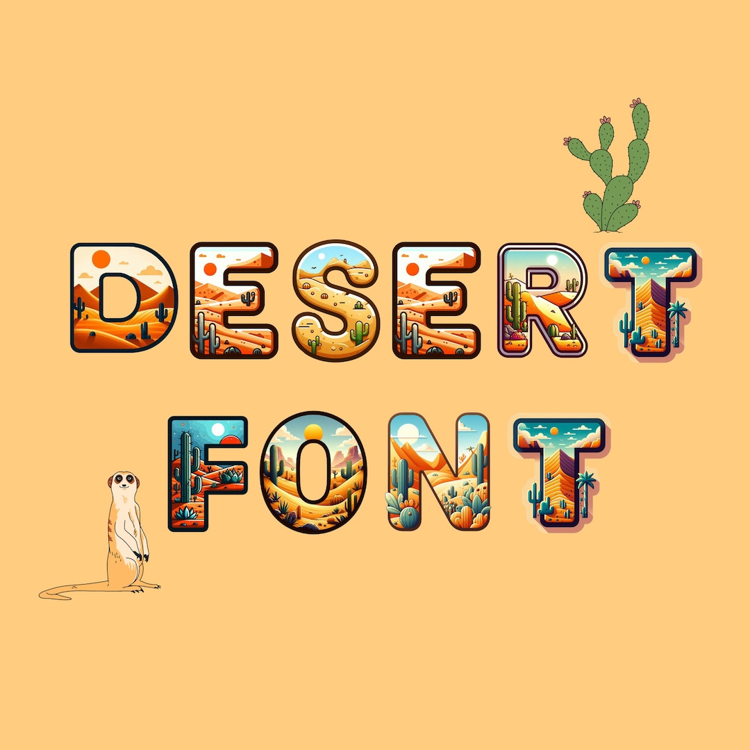 Desert Font, Alphabet With Arid Design, Sand Letters as Png - Etsy
