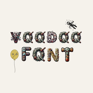 Voodoo Font, Alphabet With Occult Design, Tribal Letters as Png - Etsy