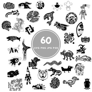 Aztec Svg Bundle, Ancient Aztec Skull Warrior Svg, Aztec Woman Svg ...