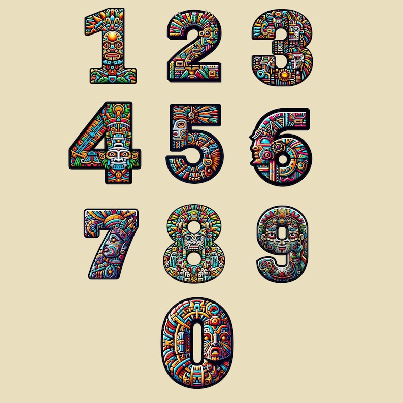 Aztec Font, Alphabet With Aztec Design, Aztec Letters as Png - Etsy