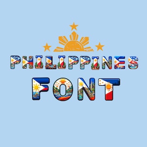 Philippines Font, Alphabet With Philippines Design, Philippines Letters ...