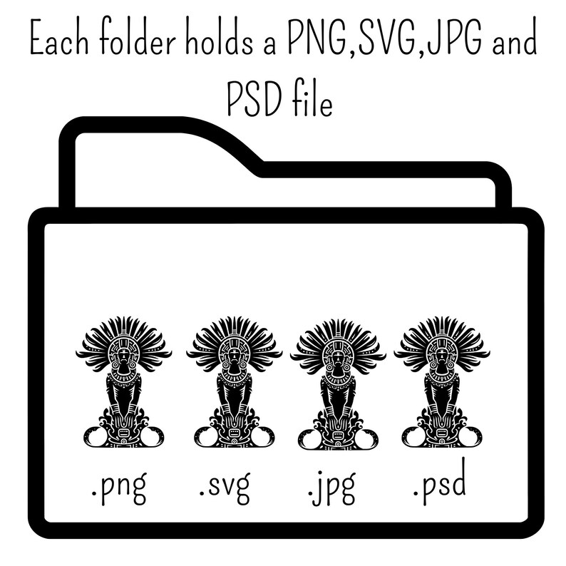 Aztec God Design SVG, 38 Svg Bundle, PNG, PSD - Etsy