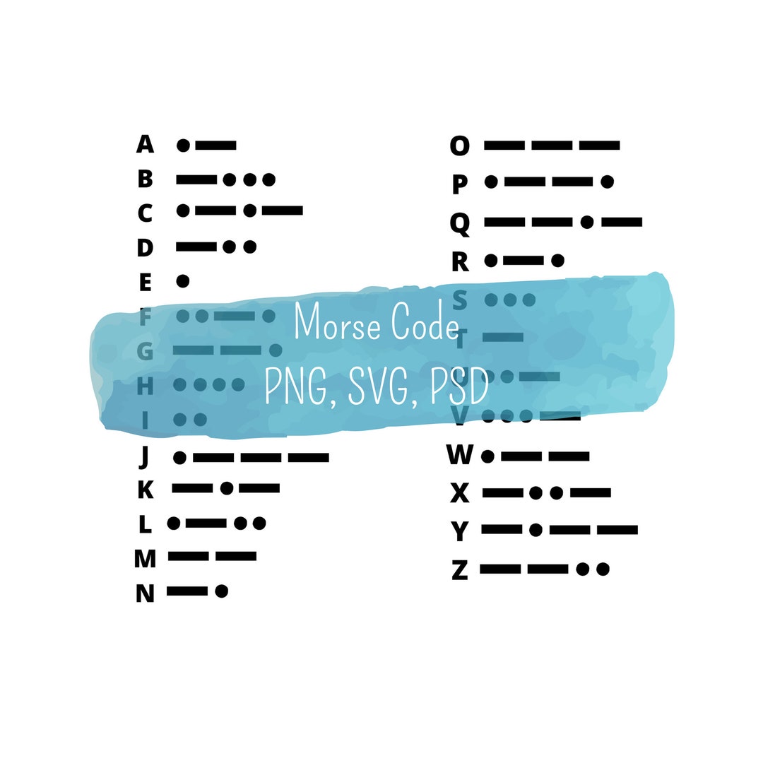 Morse Code SVG, Morse Code Lange Bundle, PNG, PSD - Etsy