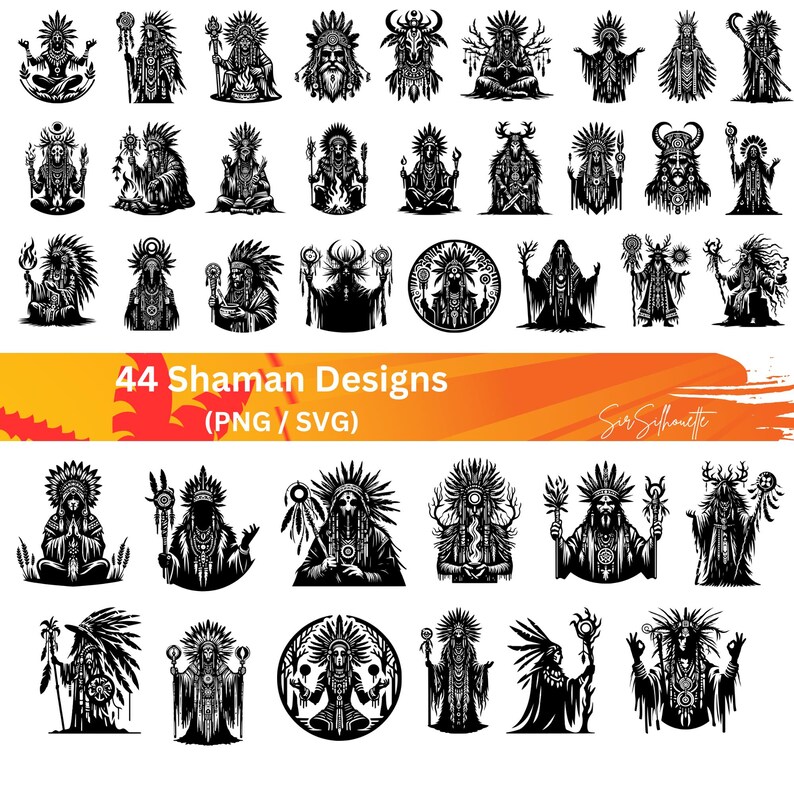 Shaman SVG, 44 Shaman Designs as PNG - Etsy