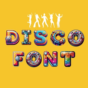 Disco Font, Alphabet With Funky Design, 70s Letters as Png - Etsy