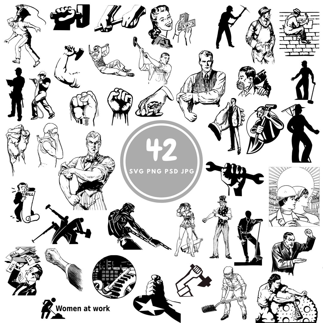 Labor Design SVG, 42 Workforce Svg Bundle, PNG, PSD - Etsy