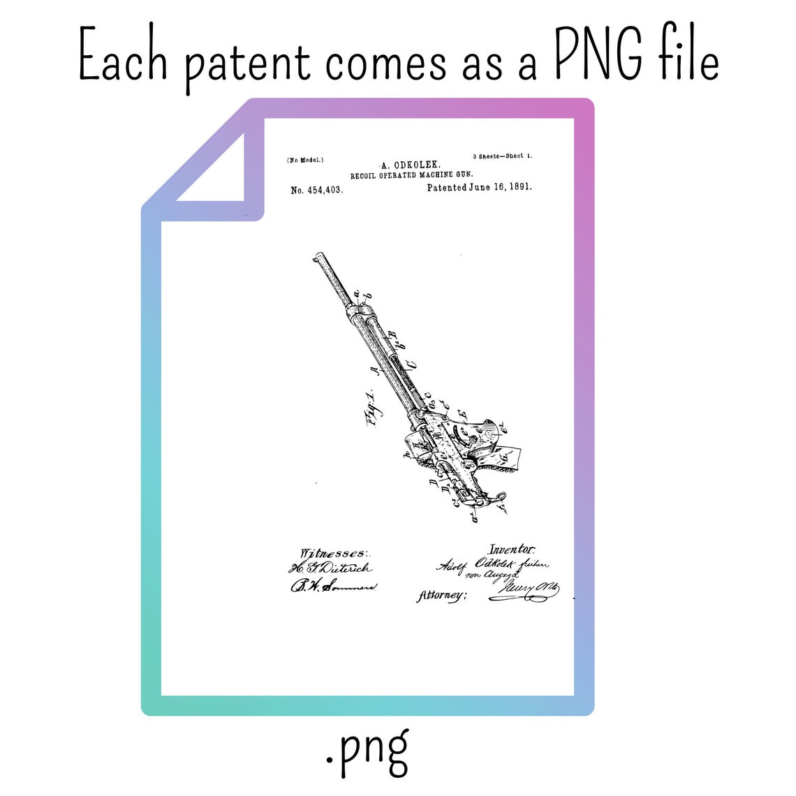 55 Weapon Patents, Vintage Gun Illustrations, Patent Png - Etsy