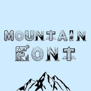 Mountain Alphabet Coloring PNG – Nature Letters for Kids - Etsy