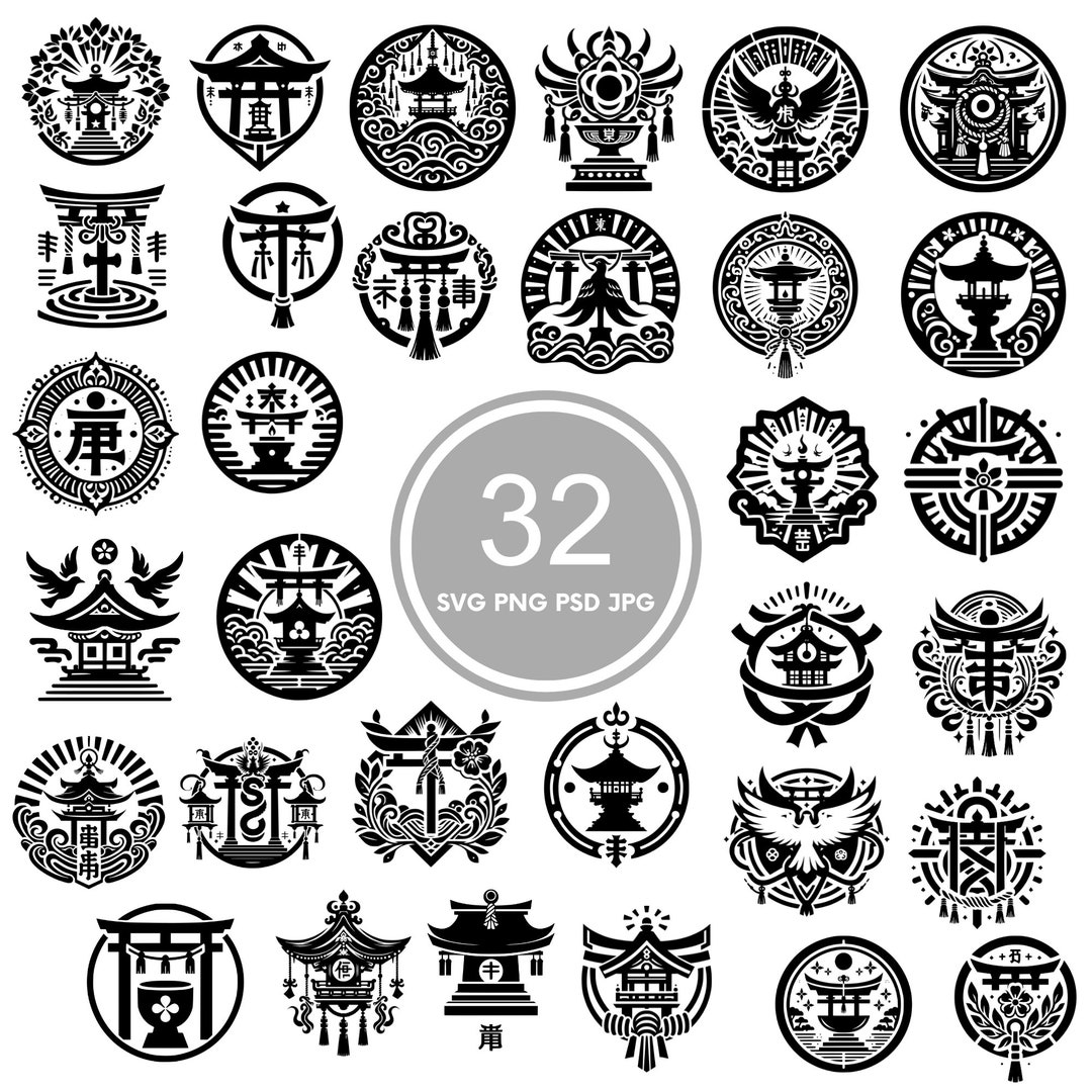 Shinto Design SVG, 32 Shinto Svg Bundle, PNG, PSD - Etsy