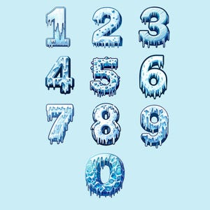Ice Font, Alphabet With Frozen Design, Frosty Letters as Png - Etsy