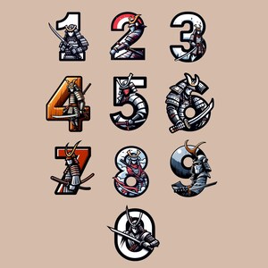 Samurai Font, Alphabet With Samurai Design, Samurai Letters as Png - Etsy