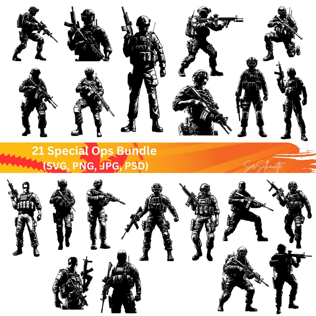 Special Ops SVG Bundle, 21 Special Forces Designs, PNG, PSD - Etsy