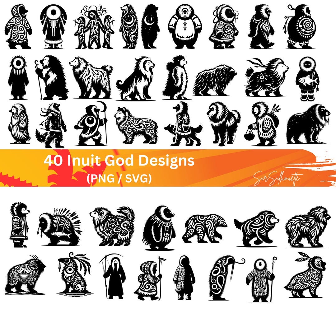 Inuit God SVG, 40 Inuit God Designs as PNG - Etsy