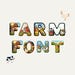 Farm Font, Alphabet With Farm Design, Farm Letters as Png - Etsy