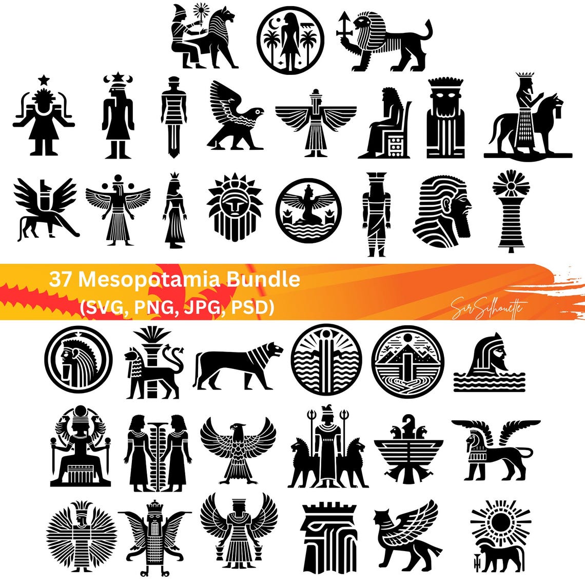 Mesopotamia Design SVG, 32 Mesopotamian Svg Bundle, PNG, PSD - Etsy