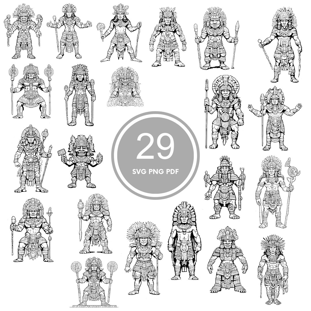 Inca Gods SVG 29 Inca Gods Bundle PNG PSD - Etsy