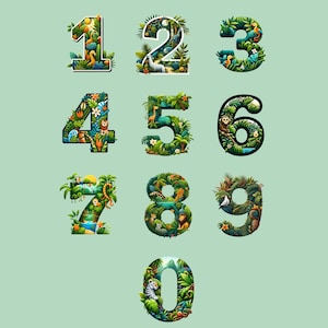 Jungle Font, Alphabet With Jungle Design, Jungle Letters as Png - Etsy