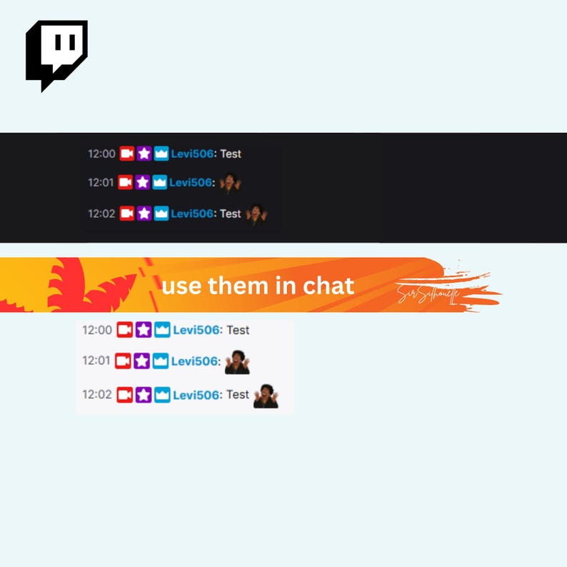 Custom Photo Twitch Emotes, Personalized Face Discord Stickers ...
