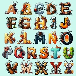 Ant Font, Alphabet With Ant Design, Ant Letters as Png - Etsy