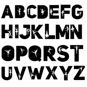 Ballett Font, Alphabet With Ballett Design, Ballett Letters as Png - Etsy