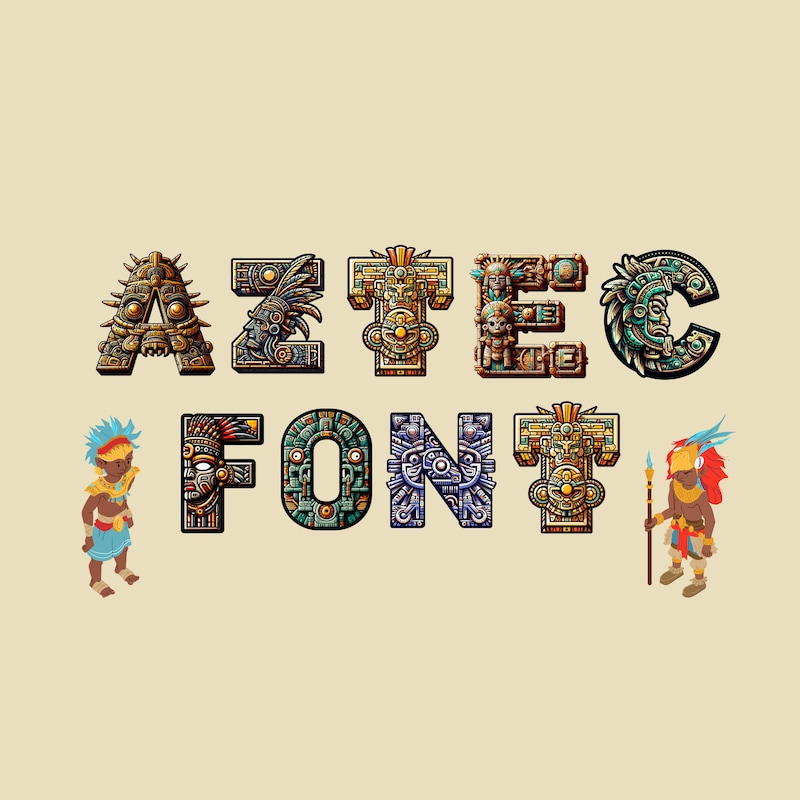 Aztec Letters Svg - Etsy