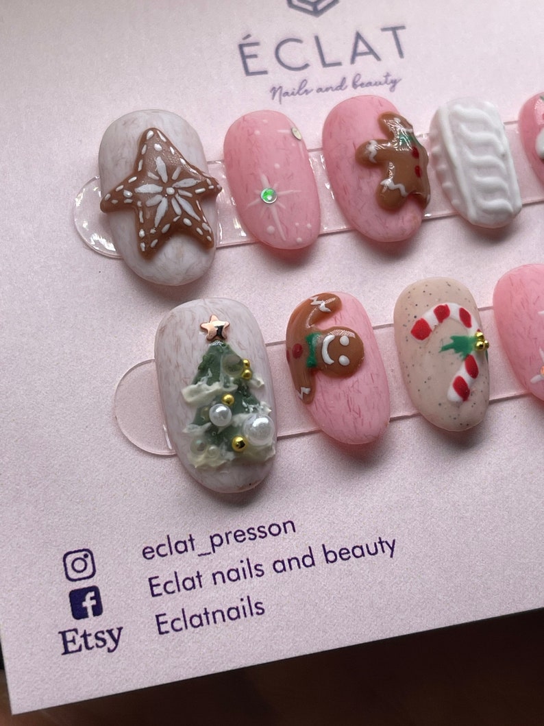Ginger Bread Man. 3d Art Christmas Nails. Ginger Bread Man - Etsy