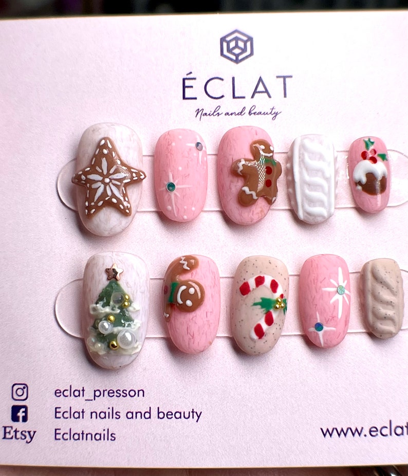 Ginger Bread Man. 3d Art Christmas Nails. Ginger Bread Man - Etsy