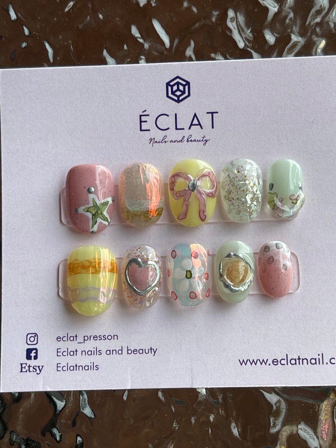 Unique Nails. Nuance Nails With 3d Art. Ink Nail Art . Hand Made Luxury ...