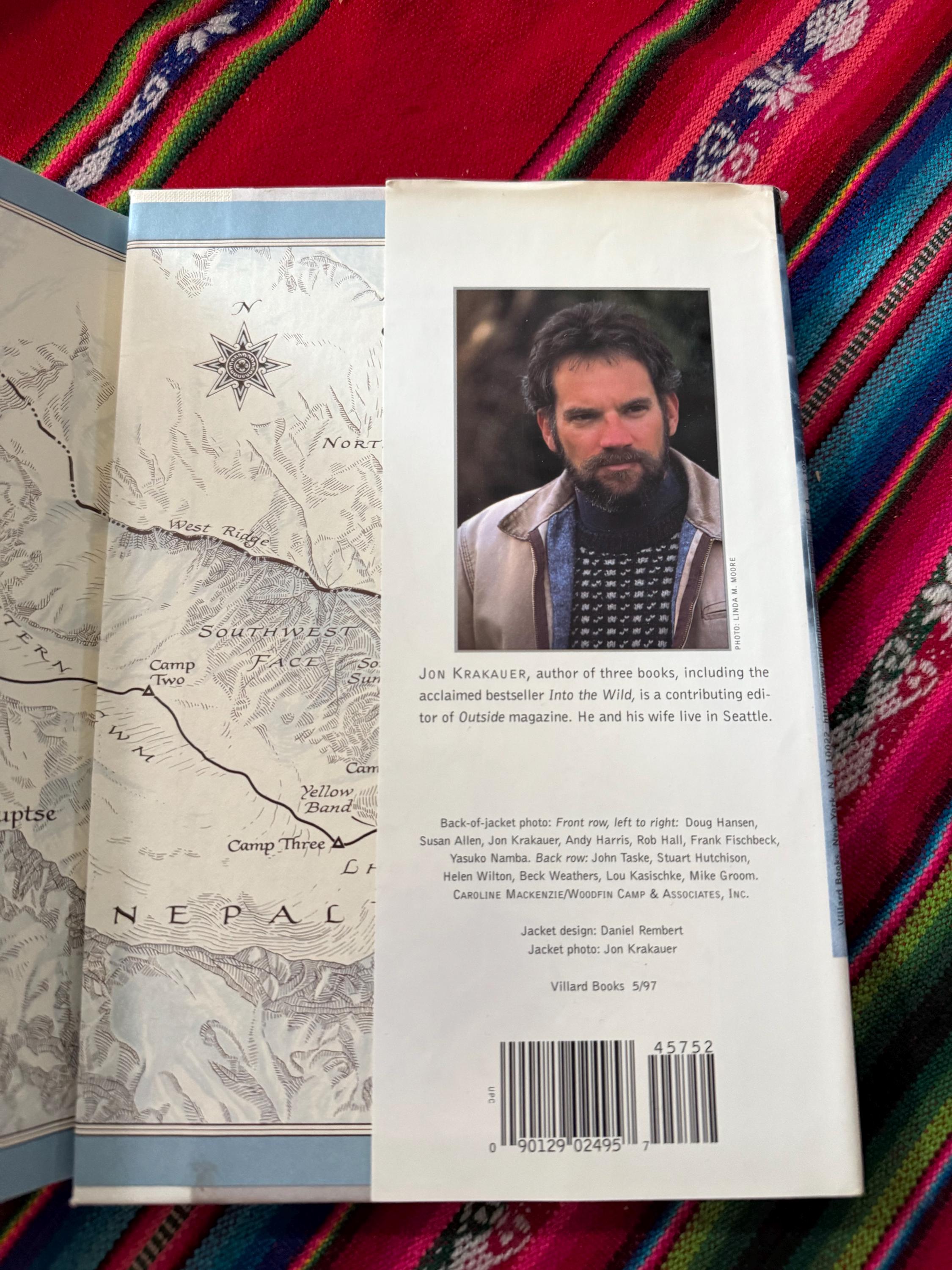 RARE VINTAGE Into Thin Air by Jon Krakauer First Edition 2nd Printing ...