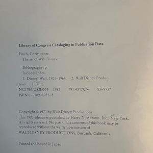 The Art of Walt Disney Christopher Finch 1983 Edition - Etsy