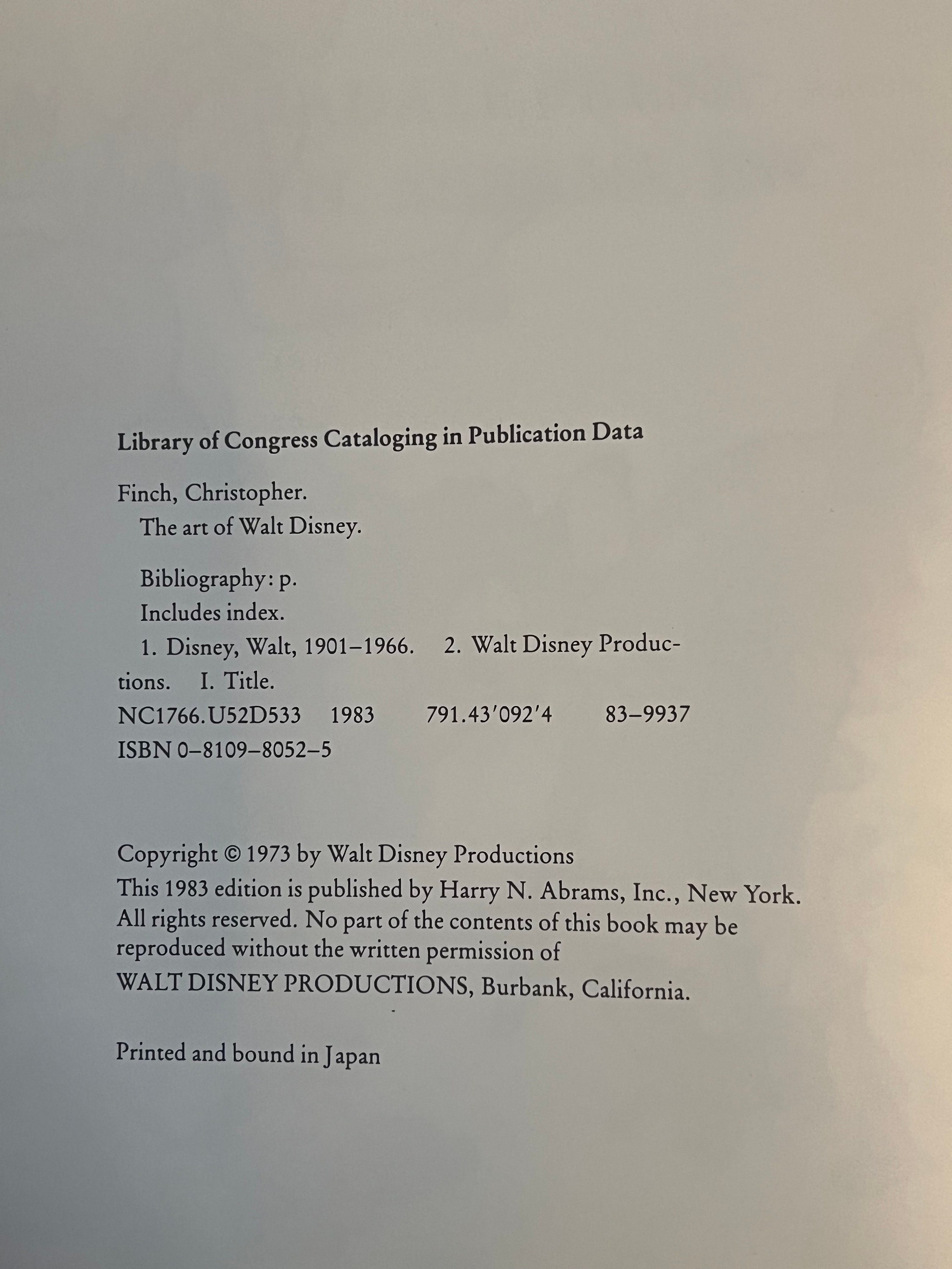 The Art of Walt Disney Christopher Finch 1983 Edition - Etsy